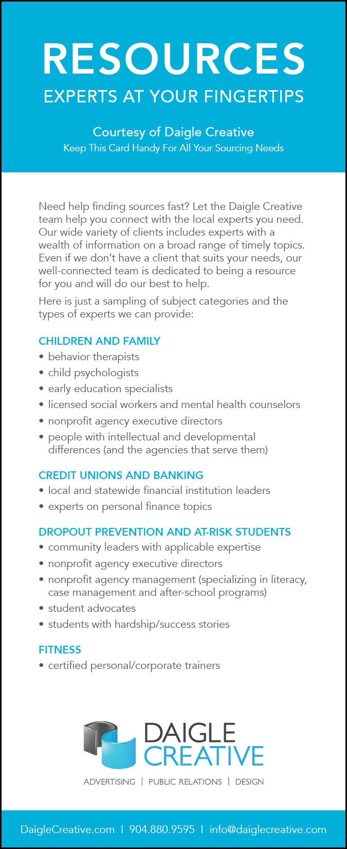 Resource Card - Daigle Creative